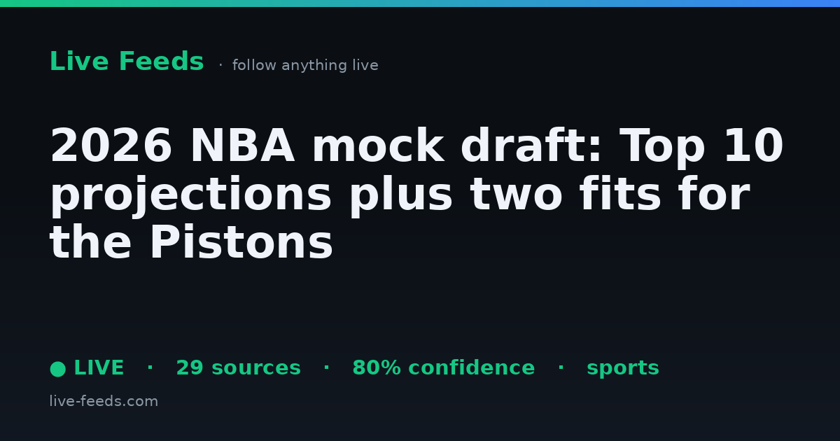 2026 NBA mock draft: Top 10 projections plus two fits for the Pistons ...