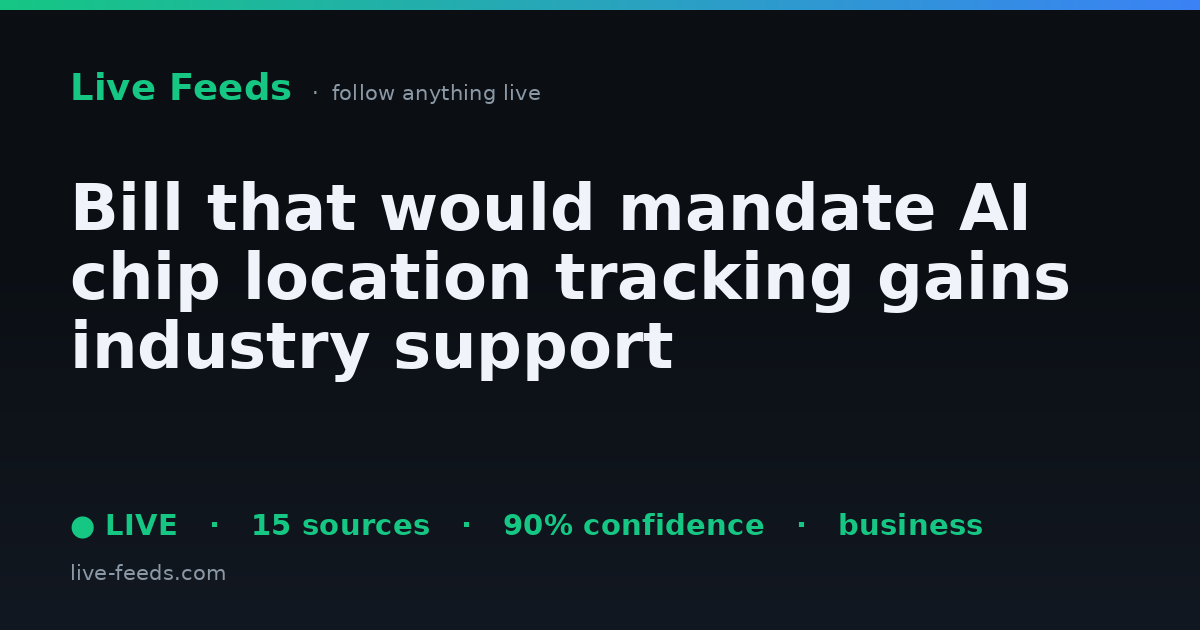 Bill that would mandate AI chip location tracking gains industry ...