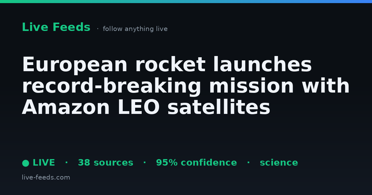 European rocket launches record-breaking mission with Amazon LEO ...