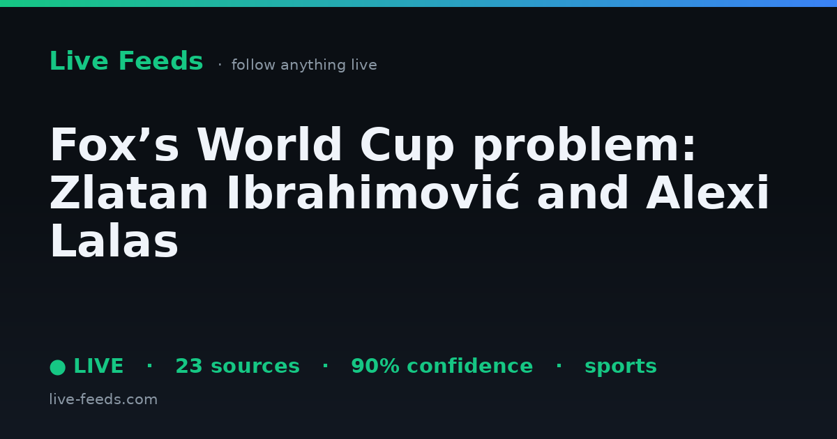 Fox’s World Cup problem: Zlatan Ibrahimović and Alexi Lalas — Live Feed