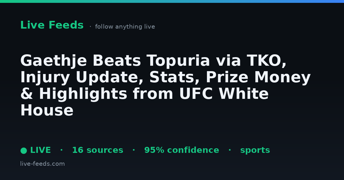 Gaethje Beats Topuria via TKO, Injury Update, Stats, Prize Money ...