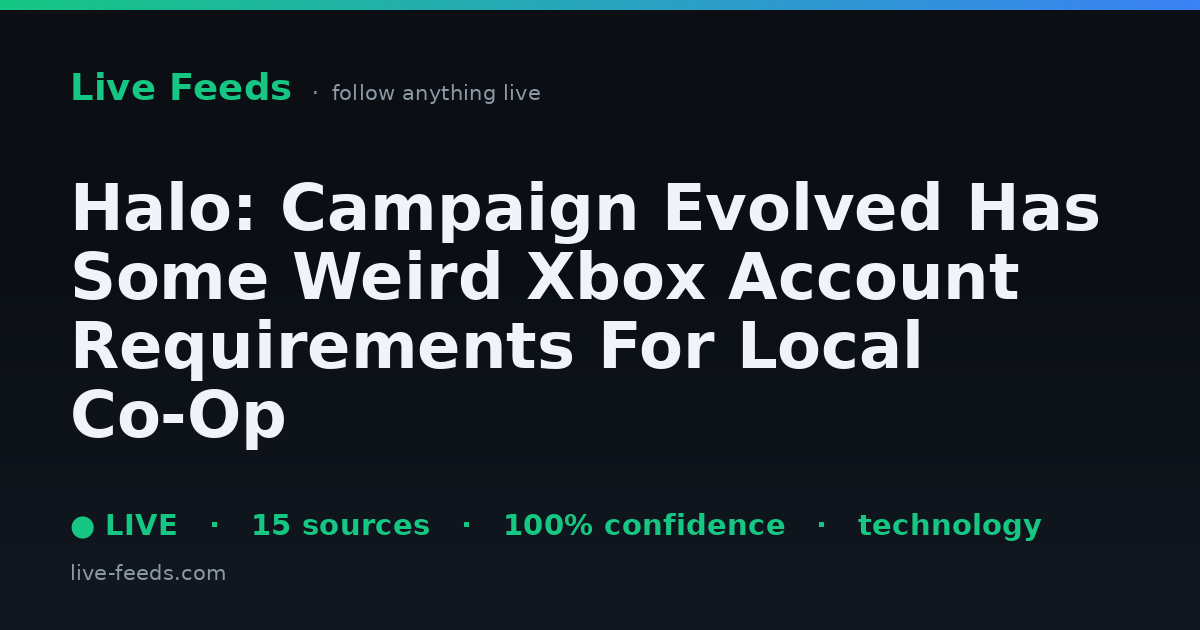 Halo: Campaign Evolved Has Some Weird Xbox Account Requirements For ...