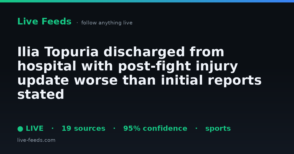 Ilia Topuria discharged from hospital with post-fight injury update ...