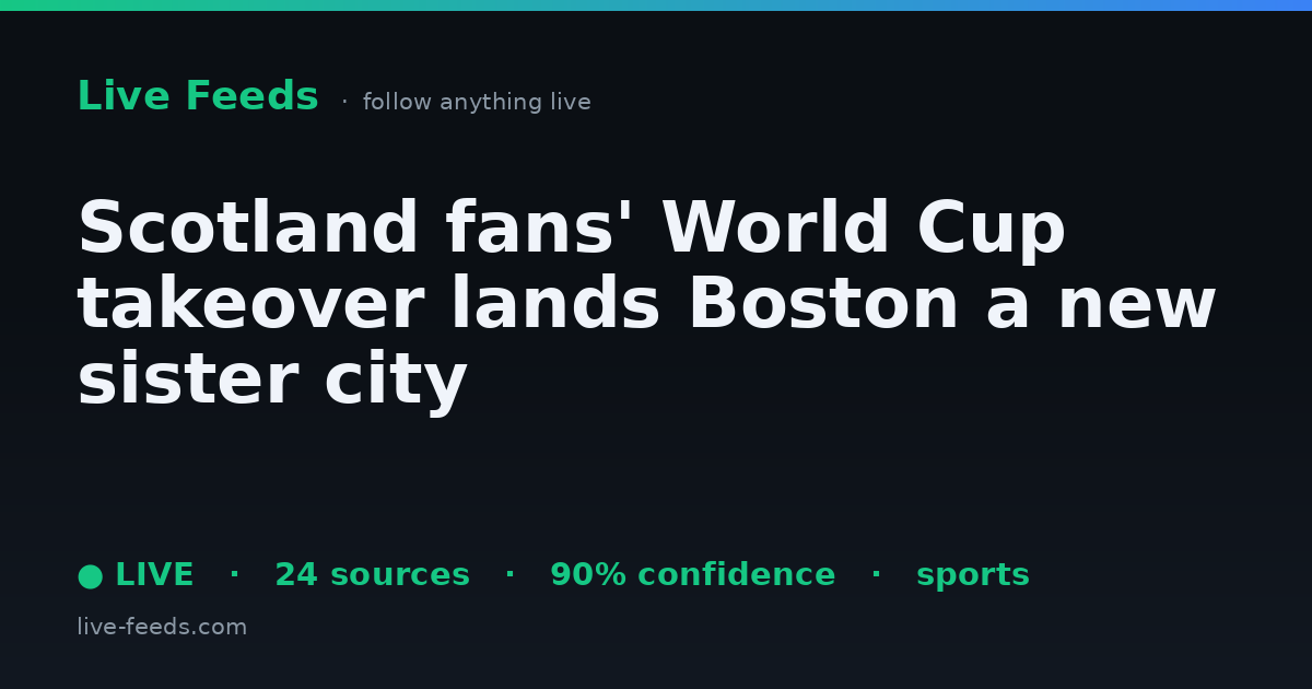 Scotland fans' World Cup takeover lands Boston a new sister city — Live ...